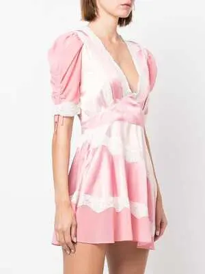 LoveShackFancy Floral-lace Detail Mini Dress