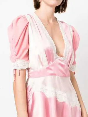LoveShackFancy Floral-lace Detail Mini Dress