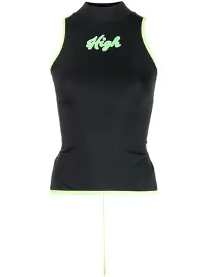 Natasha Zinko Slogan Print Open-back Vest