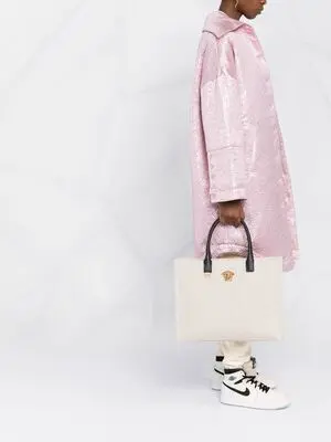 Versace La Medusa Canvas Tote Bag - Neutrals