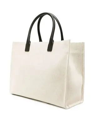 Versace La Medusa Canvas Tote Bag - Neutrals