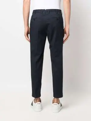 Incotex Cropped-leg Chino Trousers - Blue