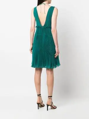 Alberta Ferretti V-neck Silk Dress