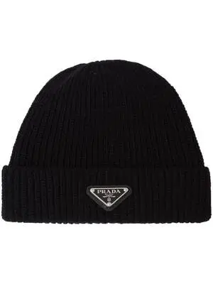 Prada Wool-cashmere Beanie - Black