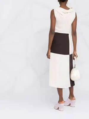 JIL SANDER Colour-block Midi Skirt
