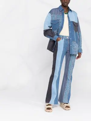 Etro Patchwork Flared Jeans