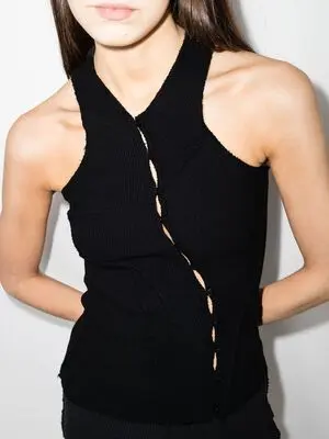 TALIA BYRE Button-up Asymmetric Vest
