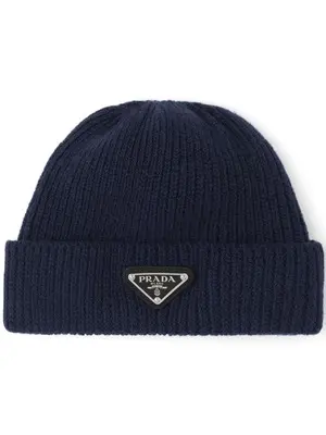 Prada Wool-cashmere Beanie - Blue