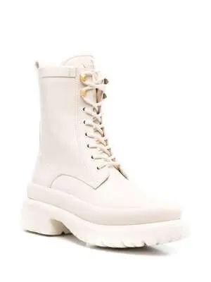 Valentino Garavani Chunky Lace-up Leather Boots