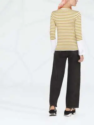Play Comme Des Garcon Striped Long-sleeved T-shirt - Green