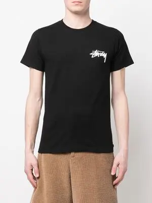 StÜssy Logo-print T-shirt - Black