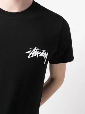 StÜssy Logo-print T-shirt - Black