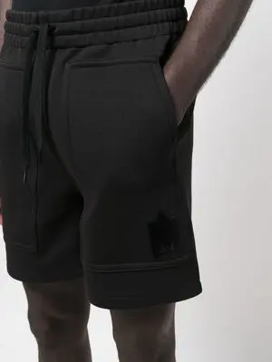 Mackage Logo-patch Drawstring Shorts - Black