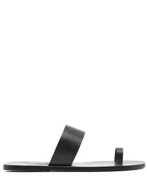 ANCIENT GREEK SANDALS Thalos Slip-on Leather Sandals - Black