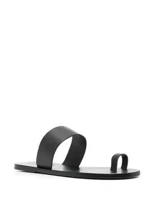 ANCIENT GREEK SANDALS Thalos Slip-on Leather Sandals - Black