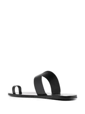 ANCIENT GREEK SANDALS Thalos Slip-on Leather Sandals - Black