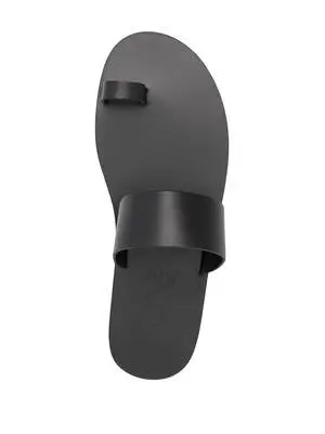 ANCIENT GREEK SANDALS Thalos Slip-on Leather Sandals - Black