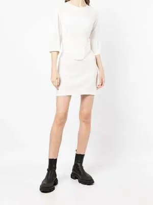 DION LEE Corset Tunic Top - White