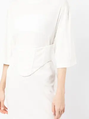 DION LEE Corset Tunic Top - White