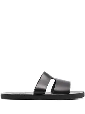 ANCIENT GREEK SANDALS Apteros Cut-out Slides - Black