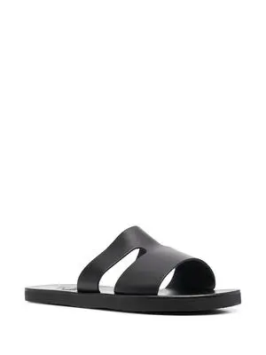 ANCIENT GREEK SANDALS Apteros Cut-out Slides - Black