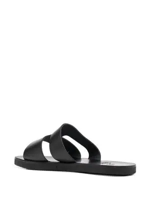 ANCIENT GREEK SANDALS Apteros Cut-out Slides - Black