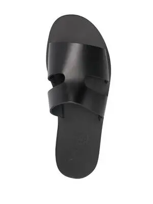 ANCIENT GREEK SANDALS Apteros Cut-out Slides - Black