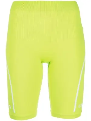 Off-White Ribbed Cycling Shorts