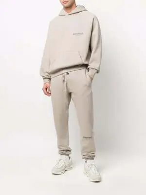 Fear Of God Logo-print Hoodie - Neutrals