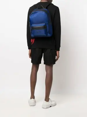 Kiton Logo-print Zip-up Backpack