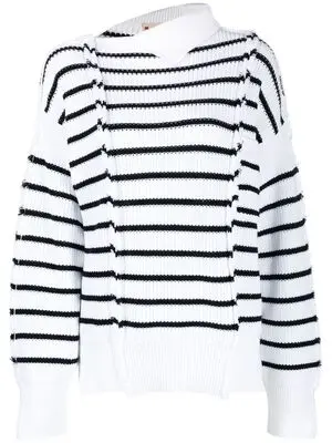 Marni Striped Ribbed Cotton Jumper