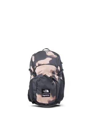 Supreme X The North Face Bleached Denim-print Backpack - Black