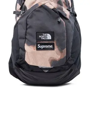 Supreme X The North Face Bleached Denim-print Backpack - Black