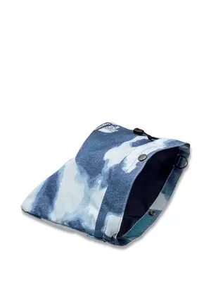 Supreme X The North Face Bleached Denim Print Shoulder Bag - Blue