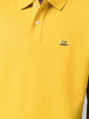 C.P. COMPANY Logo-patch Polo Shirt - Yellow