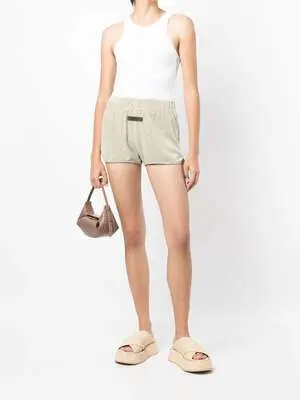 Fear Of God Logo-patch Velour Shorts