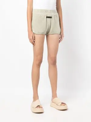 Fear Of God Logo-patch Velour Shorts