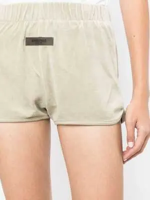 Fear Of God Logo-patch Velour Shorts