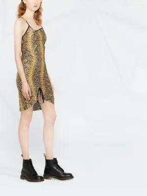 Gcds Snakeskin Print Mini Dress
