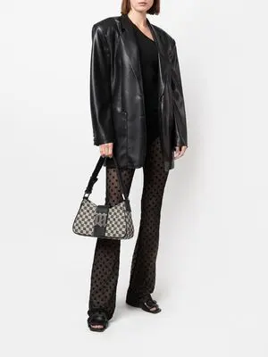 MISBHV Monogram Jacquard Shoulder Bag - Grey
