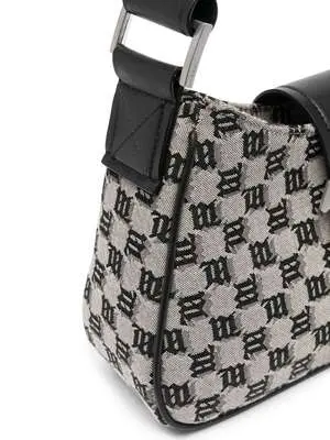 MISBHV Monogram Jacquard Shoulder Bag - Grey