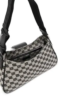 MISBHV Monogram Jacquard Shoulder Bag - Grey