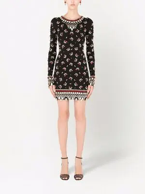 Dolce & Gabbana Embellished Long-sleeve Minidress