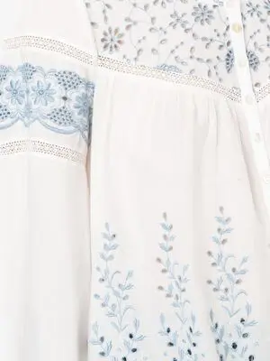LoveShackFancy Embroidered Blouse