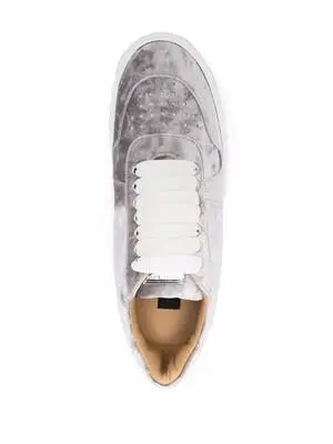 Philipp Plein Velvet Hurricane Sneakers - Grey