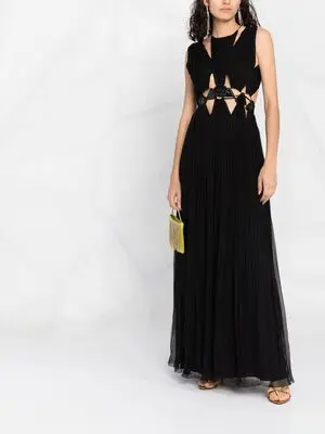 Alberta Ferretti Cut-out Halterneck Maxi Dress