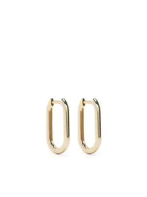 URSA 9kt Yellow Oval Hoop Earrings - Gold