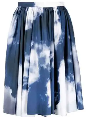ALEXANDER MCQUEEN Photographic-Print Pleated Skirt