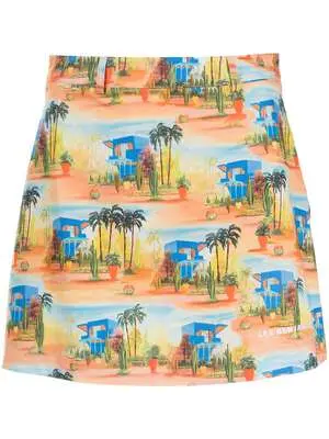 LES BENJAMINS Graphic-print Mini Skirt