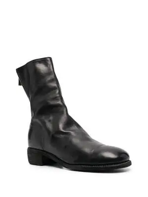 Guidi Zipped Mid-calf Leather Boots